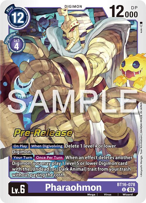 Pharaohmon - Beginning Observer Pre-Release Cards - Digimon Card Game ...