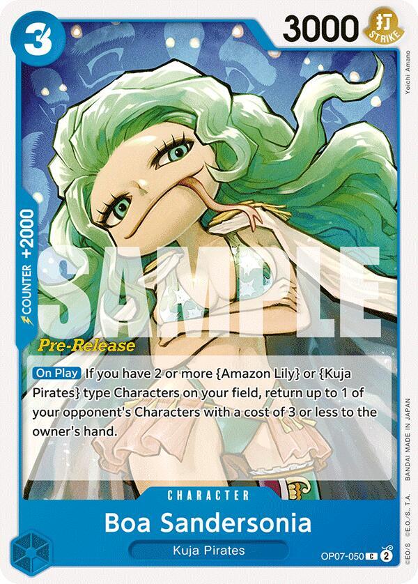 Boa Sandersonia 500 Years In The Future Pre Release Cards One Piece Card Game