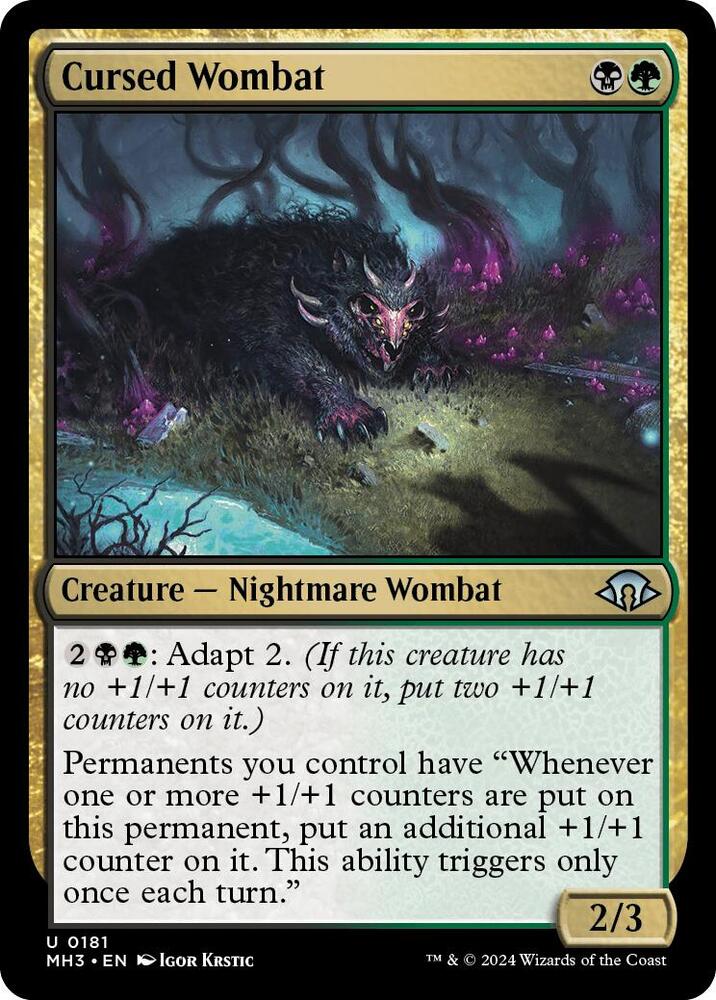Cursed Wombat - Modern Horizons 3 - Magic: The Gathering - TCGplayer.com
