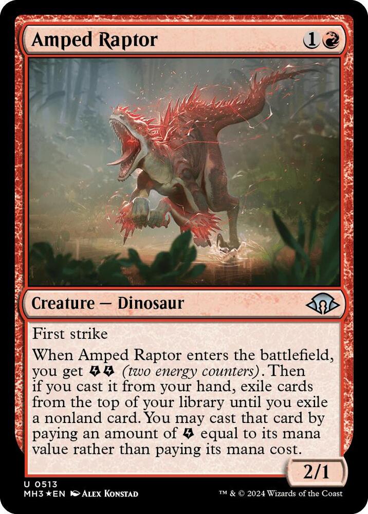 Amped Raptor (Ripple Foil) - Modern Horizons 3 - Magic: The Gathering - TCGplayer.com