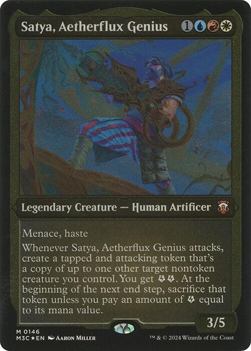 Satya, Aetherflux Genius (Display Commander) - Thick Stock - Commander ...