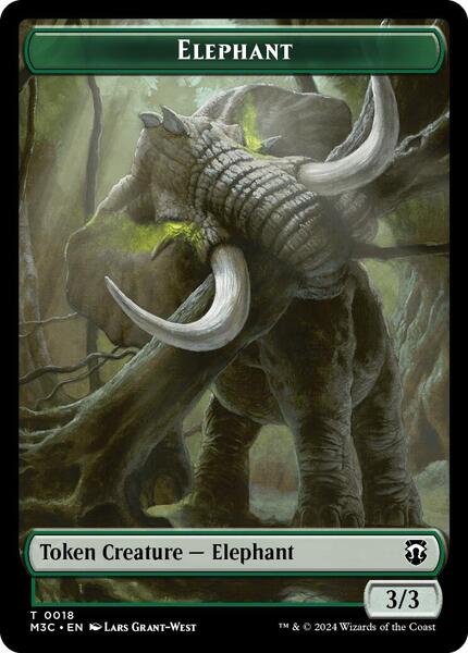 Elephant // Zombie Double-Sided Token - Commander: Modern Horizons 3 ...