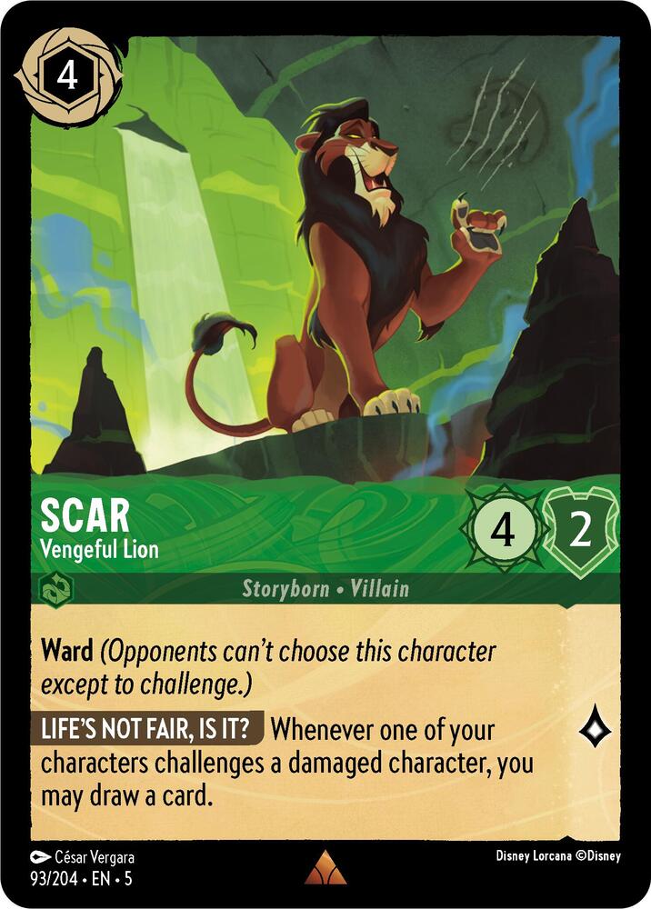 Scar - Vengeful Lion - Shimmering Skies - Disney Lorcana - TCGplayer.com