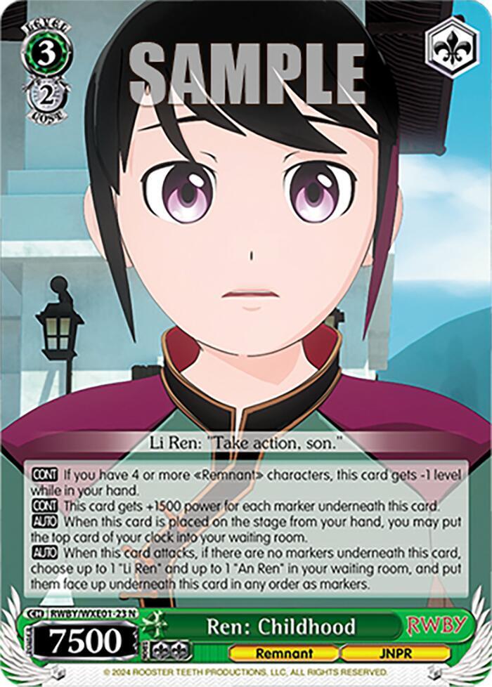 Ren: Childhood - RWBY Premium Booster - Weiss Schwarz - TCGplayer.com