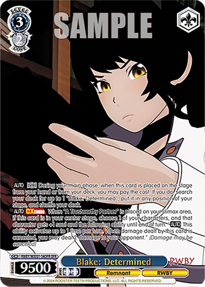 Blake: Determined (OFR) - RWBY Premium Booster - Weiss Schwarz ...