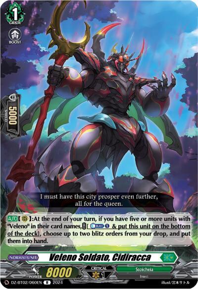 Veleno Soldato, Cidiracca - DZ-BT02: Illusionless Strife - Cardfight ...