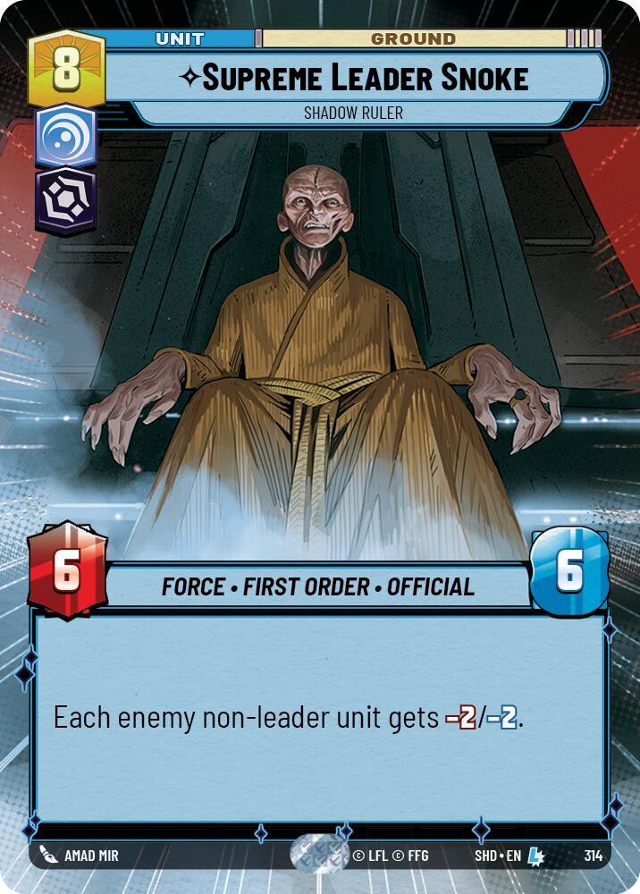 Supreme Leader Snoke - Shadow Ruler (Hyperspace) - Shadows of the Galaxy - Star Wars: Unlimited ...