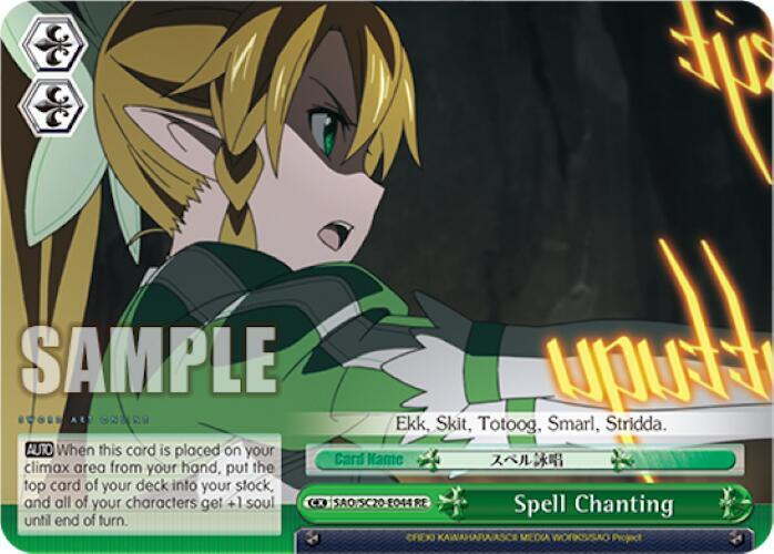 Spell Chanting - Sword Art Online Chronicle Set - Weiss Schwarz