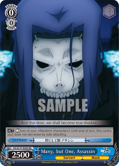 Many, but One, Assassin - Fate/Zero Chronicle Set - Weiss Schwarz ...