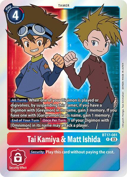 Tai Kamiya & Matt Ishida - Secret Crisis - Digimon Card Game ...