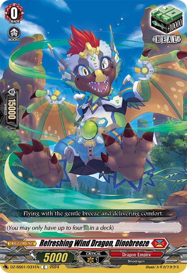 Refreshing Wind Dragon, Dinobreeze - DZ-SS01: Festival Booster 2024 - Cardfight Vanguard ...