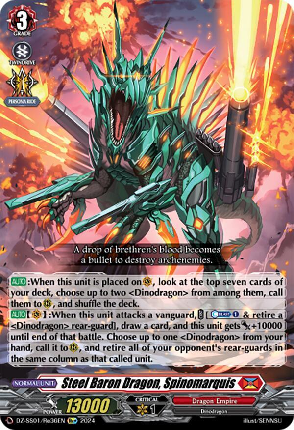 Steel Baron Dragon, Spinomarquis - DZ-SS01: Festival Booster 2024 - Cardfight Vanguard ...