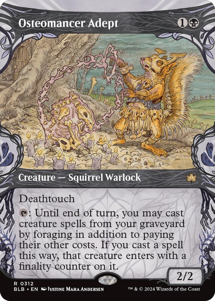 Osteomancer Adept (Showcase) - Bloomburrow - Magic: The Gathering ...