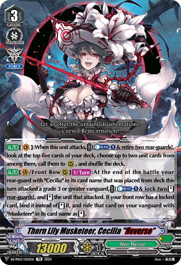 Thorn Lily Musketeer, Cecilia "Reverse" - DZ-PS03: Premium Deckset “Musketeer” - Cardfight Vanguard