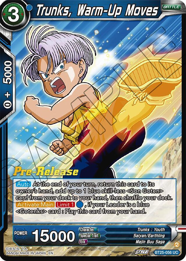 Trunks, Warm-Up Moves - Legend of the Dragon Balls Pre-Release Cards ...