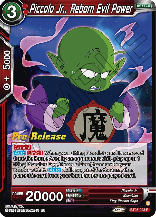 Piccolo Jr., Reborn Evil Power - Legend of the Dragon Balls Pre-Release ...