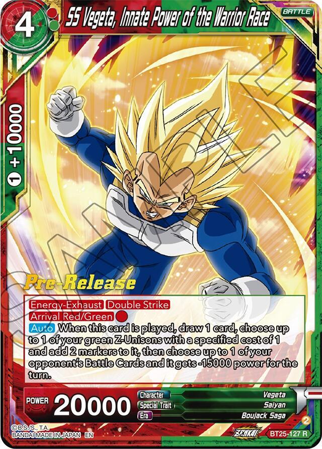 SS Vegeta, Innate Power of the Warrior Race - Legend of the Dragon ...