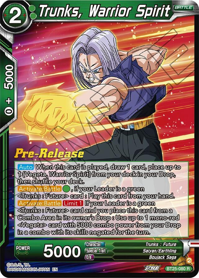 Trunks, Warrior Spirit - Legend of the Dragon Balls Pre-Release Cards ...