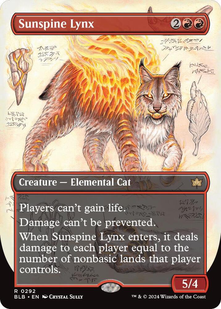 Sunspine Lynx (Borderless) - Bloomburrow - Magic: The Gathering ...