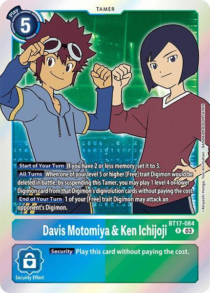 Davis Motomiya & Ken Ichijoji - Secret Crisis - Digimon Card Game ...