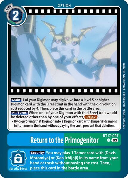 Return to the Primogenitor - Secret Crisis - Digimon Card Game ...