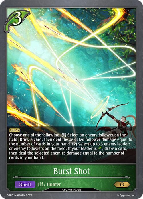 Burst Shot - GFB01: Gloryfinder Bundle 01: Guide to Glory - Shadowverse ...