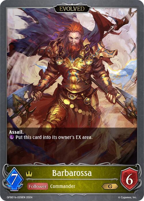 Barbarossa (Evolved) - GFB01: Guide to Glory - Shadowverse: Evolve ...