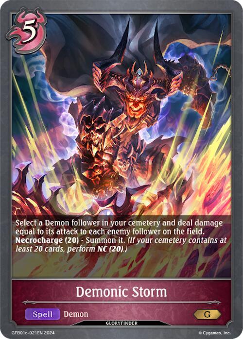 Demonic Storm - GFB01: Guide to Glory - Shadowverse: Evolve - TCGplayer.com