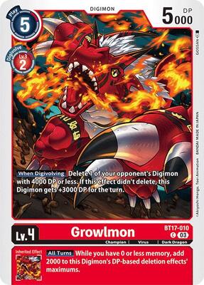 Growlmon - Secret Crisis - Digimon Card Game - TCGplayer.com