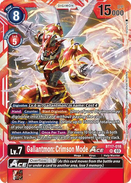 Gallantmon: Crimson Mode ACE - Secret Crisis - Digimon Card Game - TCGplayer.com