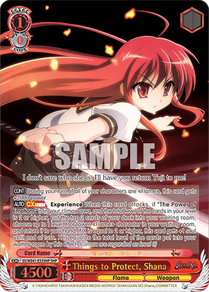 Things to Protect, Shana (SHP) - Shakugan no Shana Premium Booster - Weiss Schwarz
