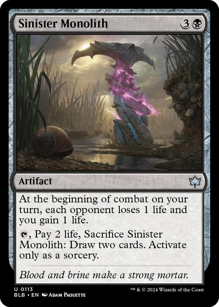 Sinister Monolith - Bloomburrow - Magic: The Gathering - TCGplayer.com