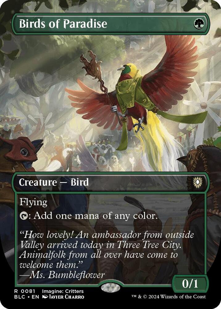 Birds of Paradise (Borderless) - Commander: Bloomburrow - Magic: The Gathering - TCGplayer.com