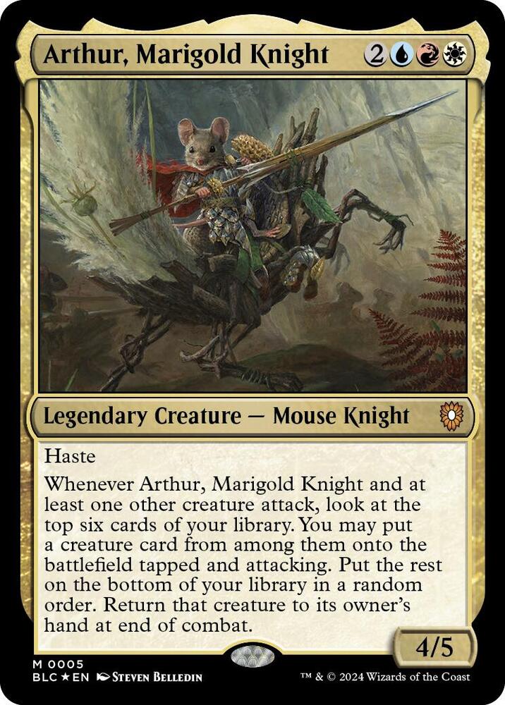 Arthur, Marigold Knight - Commander: Bloomburrow - Magic: The Gathering ...
