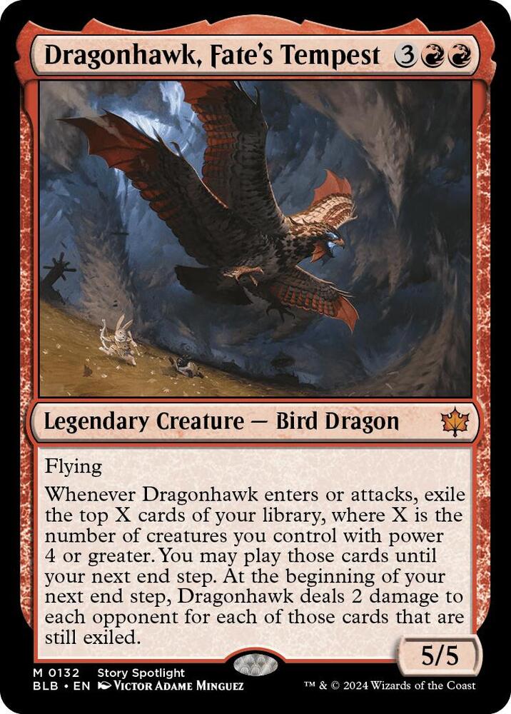 Dragonhawk, Fate's Tempest - Bloomburrow - Magic: The Gathering ...