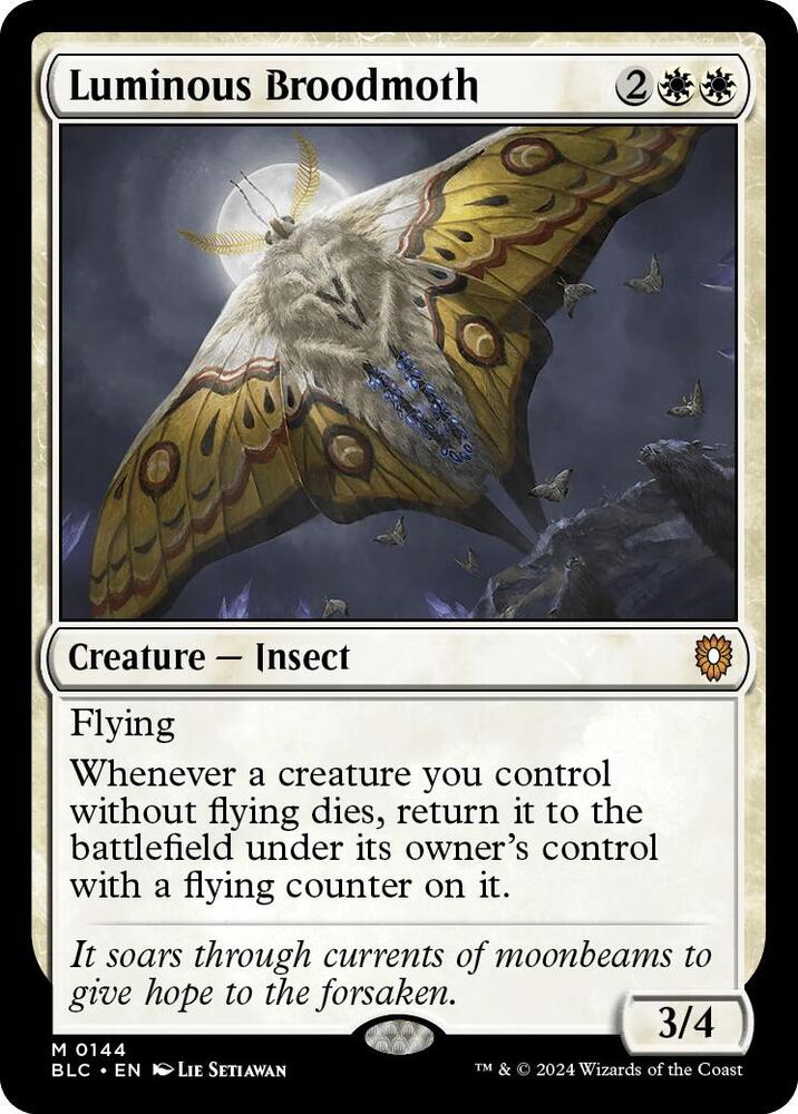 Luminous Broodmoth - Commander: Bloomburrow - Magic: The Gathering ...