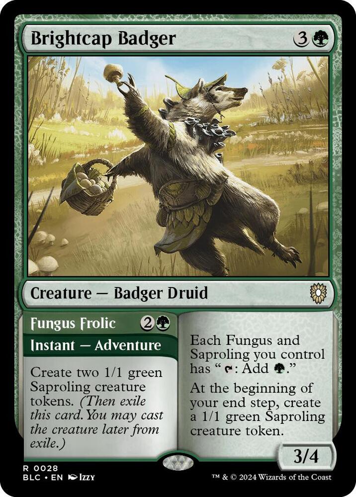 Brightcap Badger - Commander: Bloomburrow - Magic: The Gathering ...