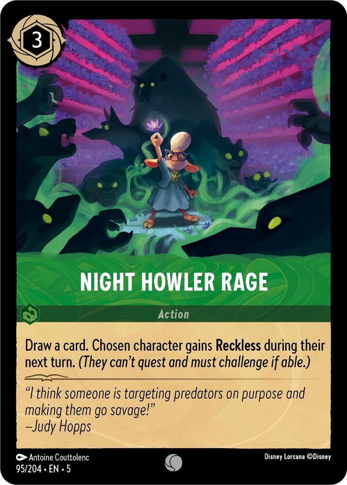 Night Howler Rage - Shimmering Skies - Disney Lorcana