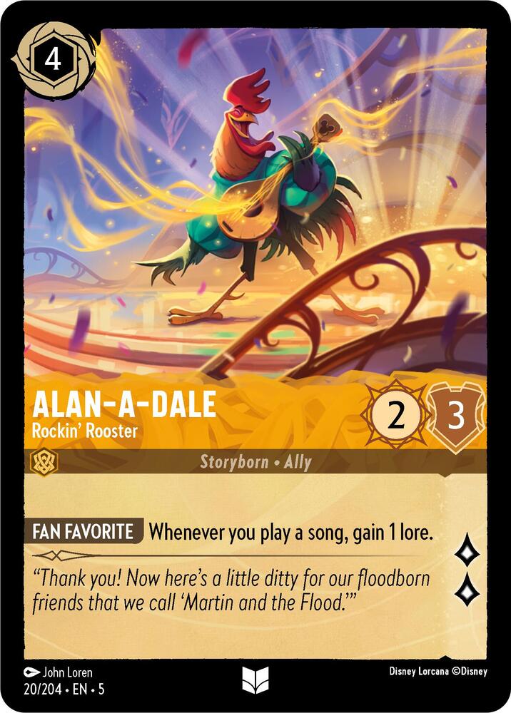 Alan-A-Dale - Rockin' Rooster - Shimmering Skies - Disney Lorcana ...