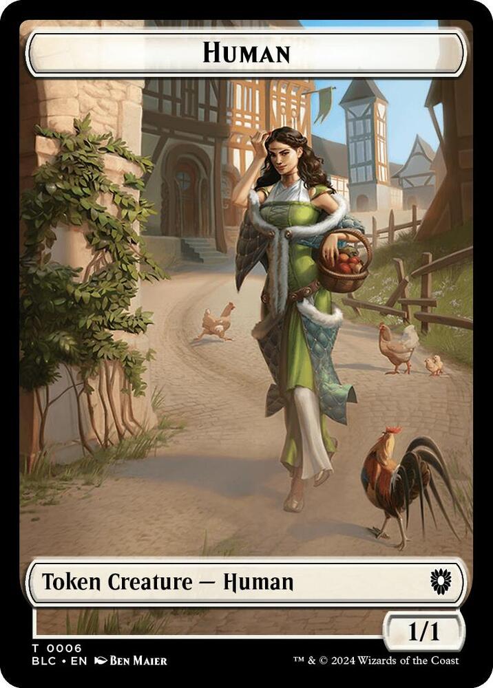 Human // Soldier Double-Sided Token - Commander: Bloomburrow - Magic ...