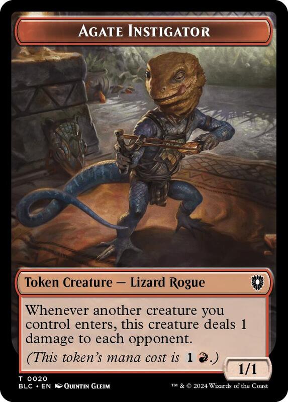 Agate Instigator // Rabbit Double-Sided Token - Commander: Bloomburrow ...