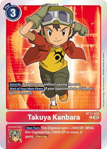 Takuya Kanbara - Secret Crisis - Digimon Card Game