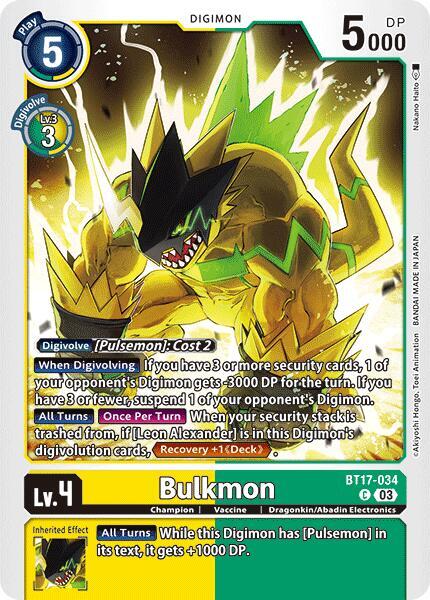 Bulkmon - Secret Crisis - Digimon Card Game - TCGplayer.com