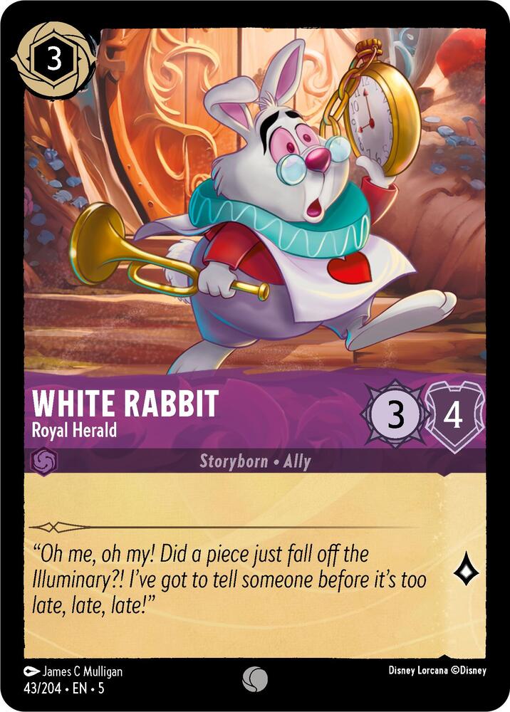White Rabbit - Royal Herald - Shimmering Skies - Disney Lorcana ...
