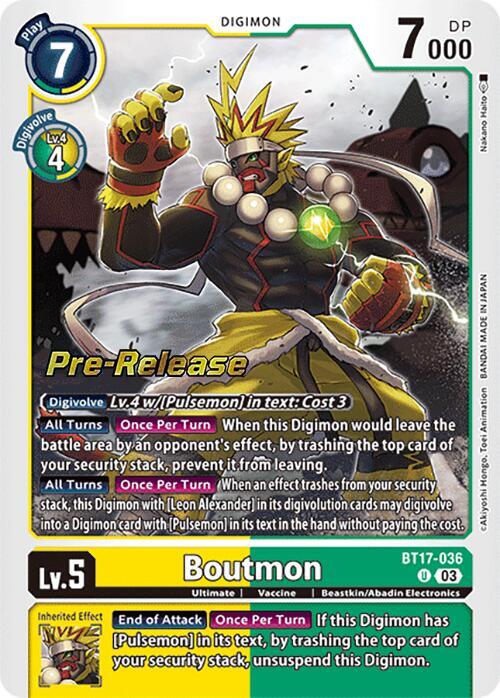 Boutmon - Secret Crisis Pre-Release Cards - Digimon Card Game ...