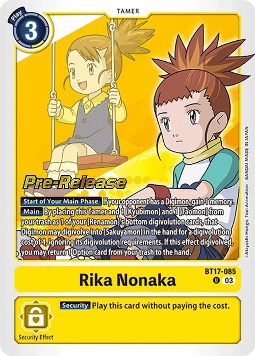 Rika Nonaka - Secret Crisis Pre-Release Cards - Digimon Card Game - TCGplayer.com