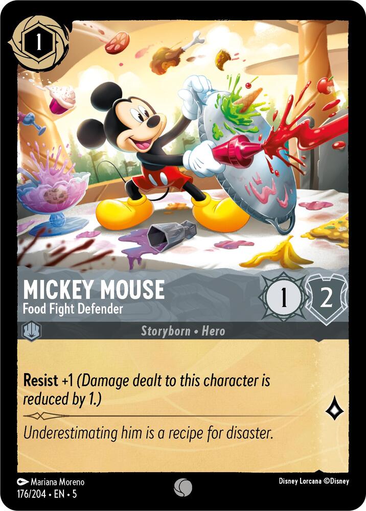 Mickey Mouse - Food Fight Defender - Shimmering Skies - Disney Lorcana ...