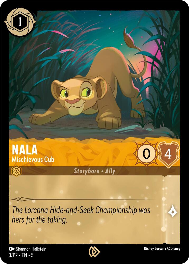 Nala - Mischievous Cub - Disney Lorcana Promo Cards - Disney Lorcana ...