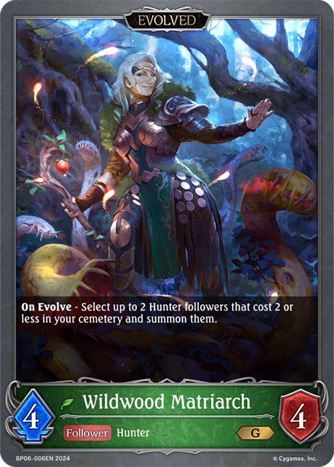 Wildwood Matriarch (Evolved) - BP06: Paragons of the Colosseum - Shadowverse: Evolve