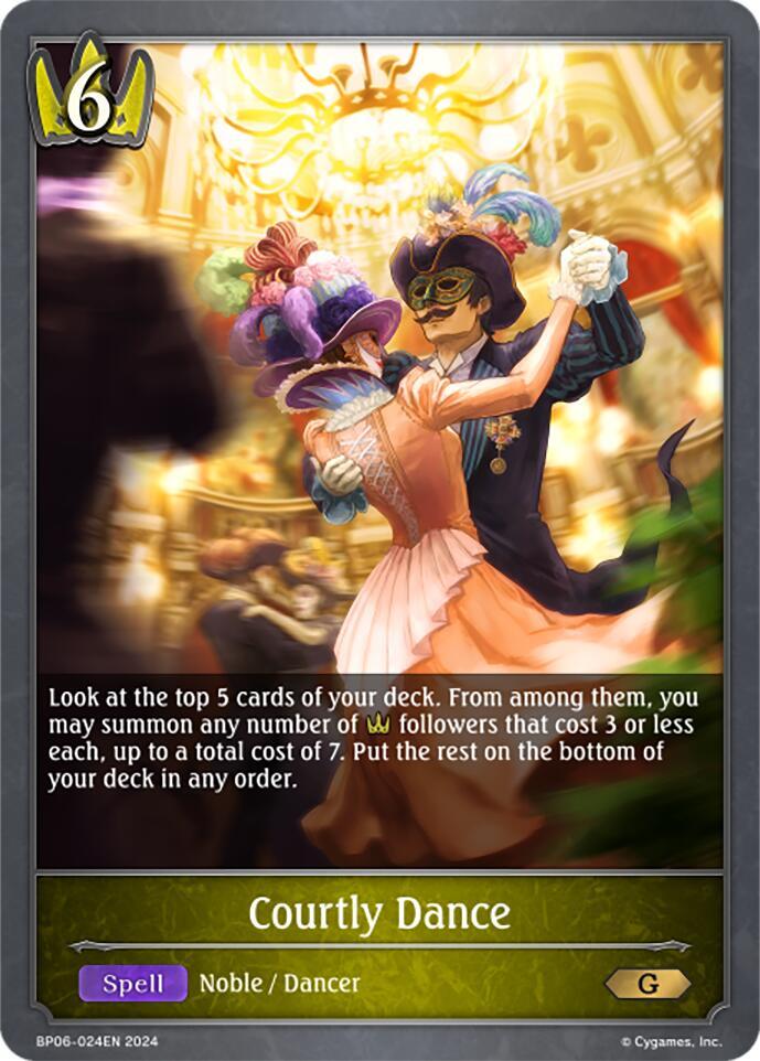Courtly Dance - BP06: Paragons of the Colosseum - Shadowverse: Evolve ...